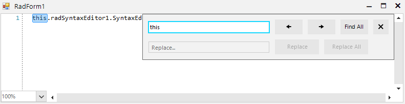 Disable Replace Function In Radsyntaxeditor In Ui For Winforms Telerik Forums