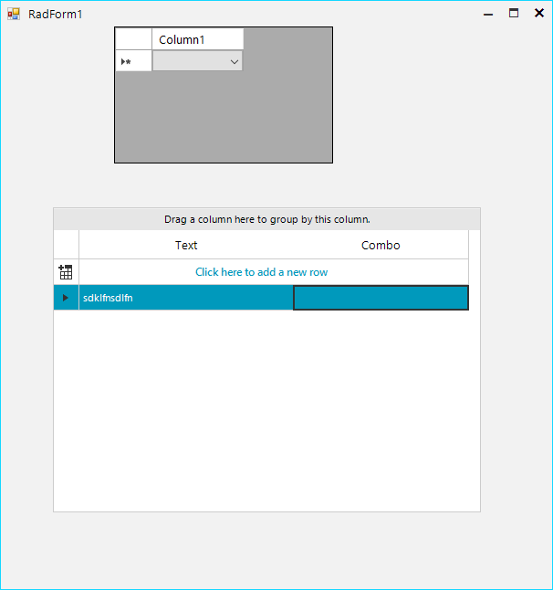 How show combobox style in gridview in UI for WinForms | Telerik Forums