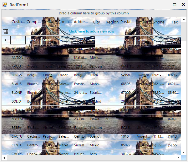 Radgridview How Do I Display A Background Image In Ui For Winforms Telerik Forums 