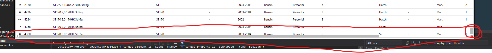 The scroll bars are placed in the tables in UI for WPF | Telerik Forums