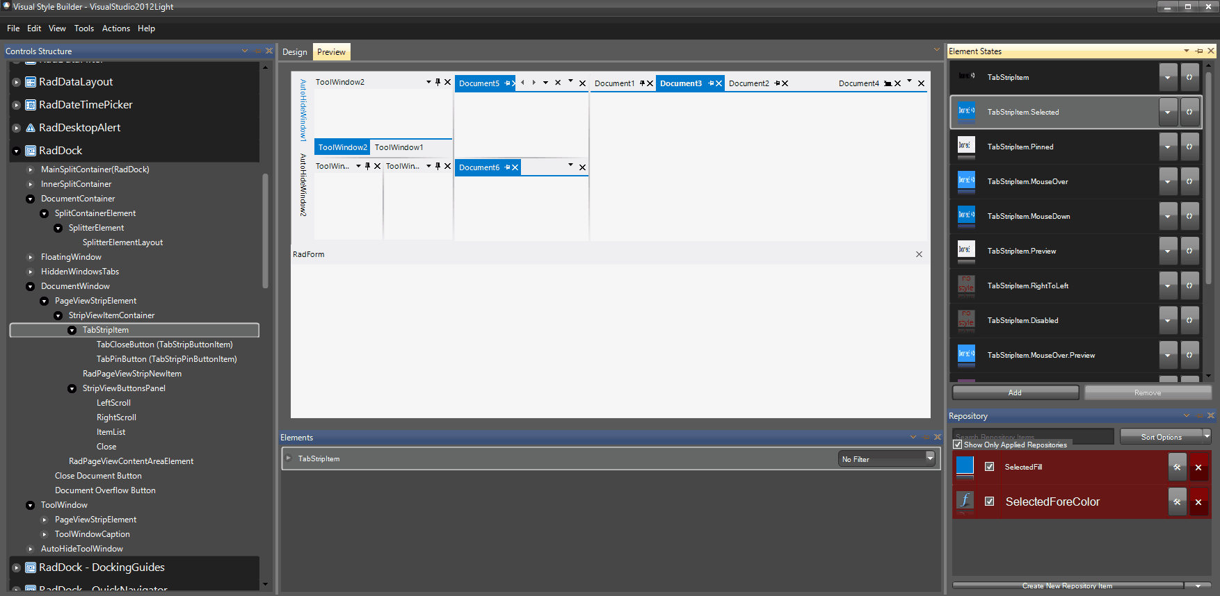 Documentwindow Ui When Docked In Ui For Winforms Telerik Forums