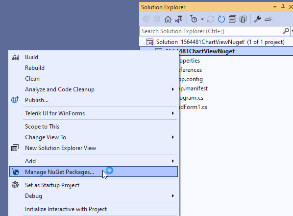 Winform controls:RadChartView couldn't be found from the Nuget in UI for WinForms | Telerik Forums