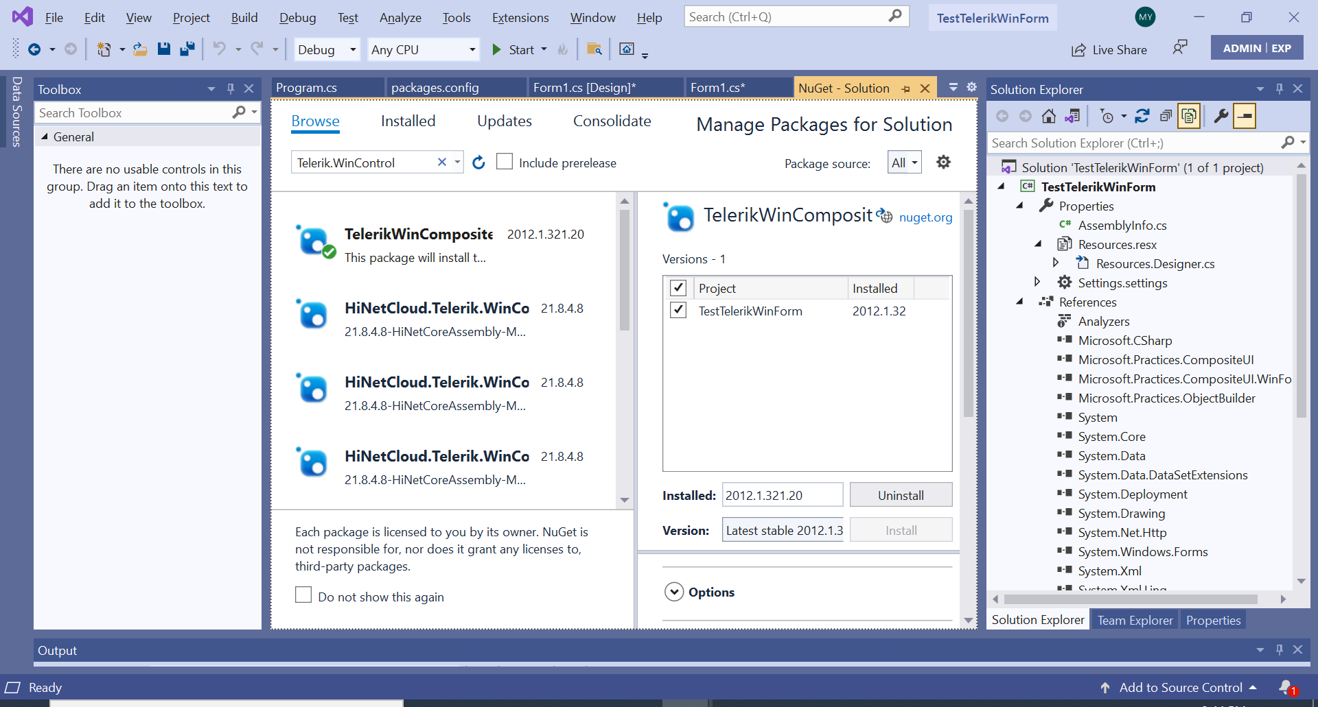 Winform Controlsradchartview Couldnt Be Found From The Nuget In Ui For Winforms Telerik Forums
