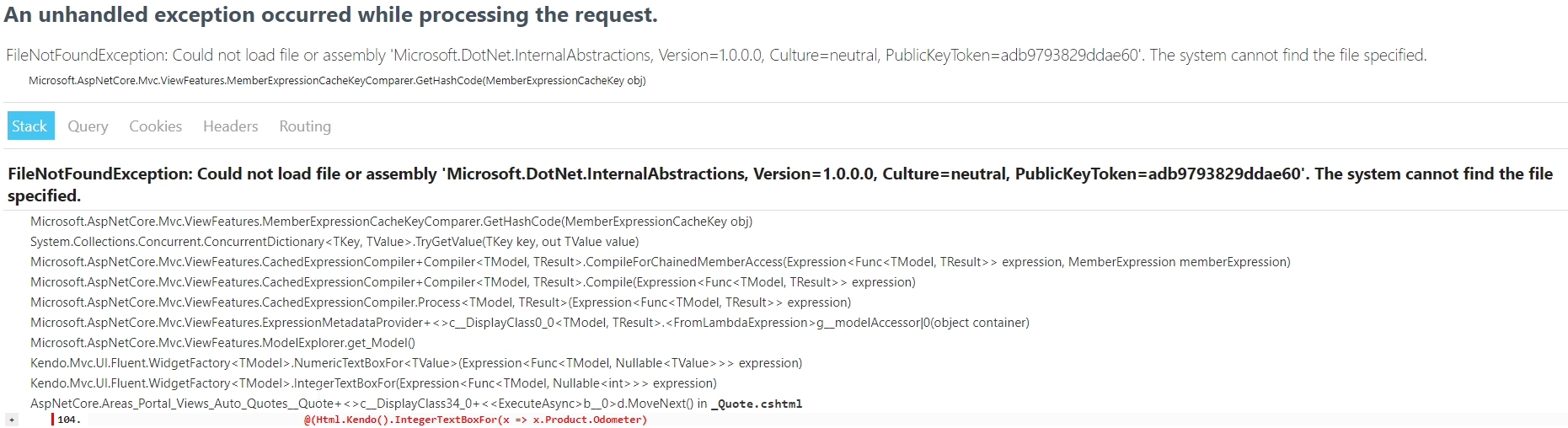 Upgrade to Nuget package Telerik.UI.for.AspNet.Core 2022.2.510 and now getting error "Could not ...