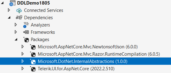 Upgrade to Nuget package Telerik.UI.for.AspNet.Core 2022.2.510 and now getting error "Could not ...