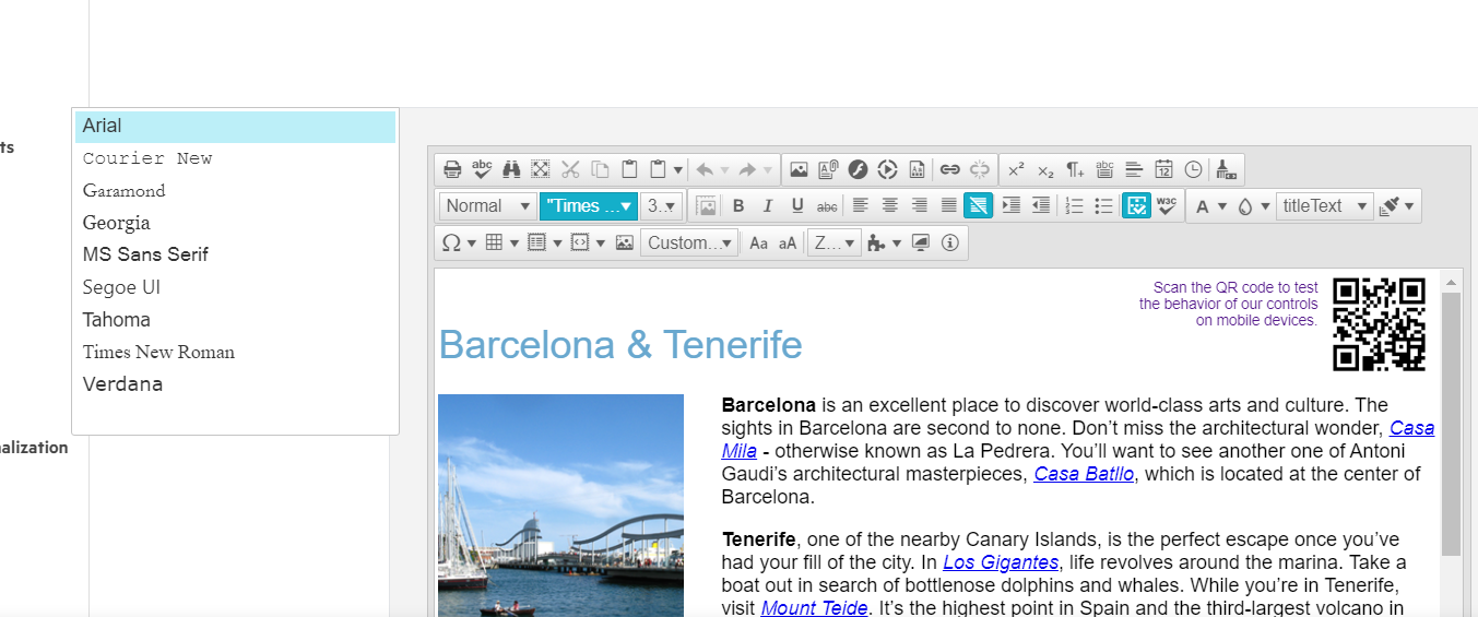 RadEditor Font Size and Font name drop down list is moving out of the editor in UI for ASP.NET ...