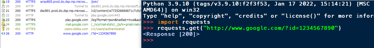 Python HTTPS requests do not work while Fiddler is running in Fiddler | Telerik Forums