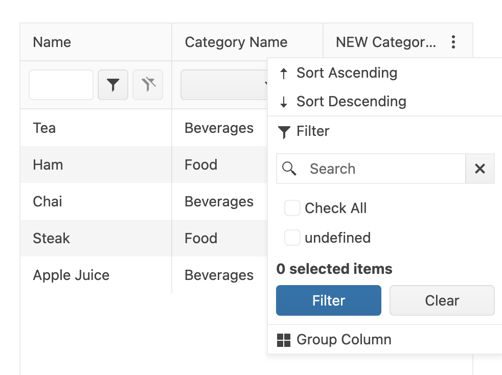 Gridcolumn Values Property Not Exists In React Version Of Kendo Grid In