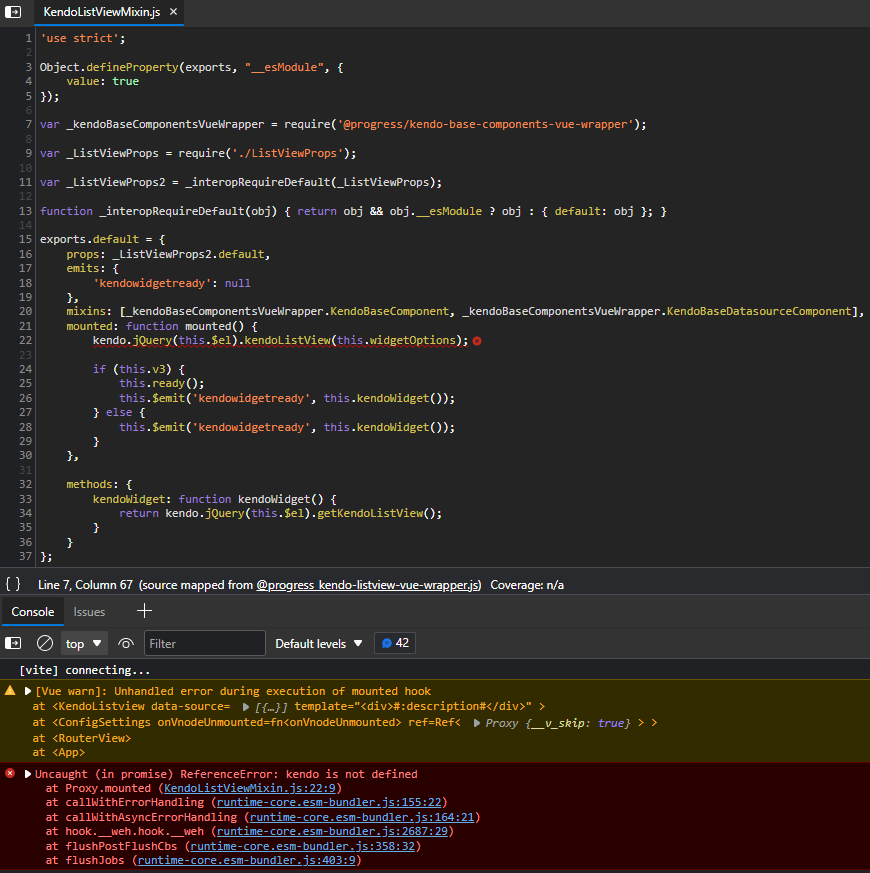 Uncaught (in promise) ReferenceError: kendo is not defined in Kendo UI for Vue | Telerik Forums