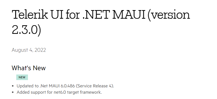 Telerik UI for .NET MAUI pkg & MAUI Workload Mismatch Issue in UI for .NET MAUI | Telerik Forums
