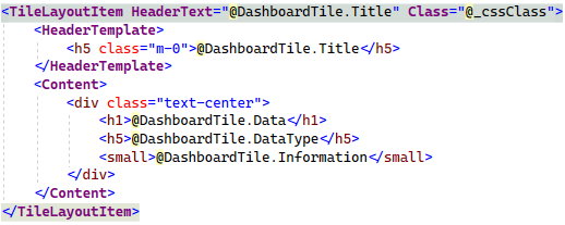 Tilelayoutitem Override Background Color Using Bootstrap Css Class In Ui For Blazor Telerik