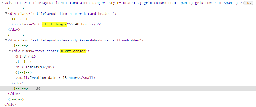 Tilelayoutitem Override Background Color Using Bootstrap Css Class In Ui For Blazor Telerik