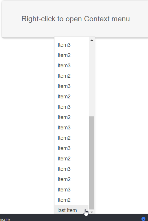 Kendo Angular Context Menu Items are Not showing properly in the screen in Kendo UI for Angular ...