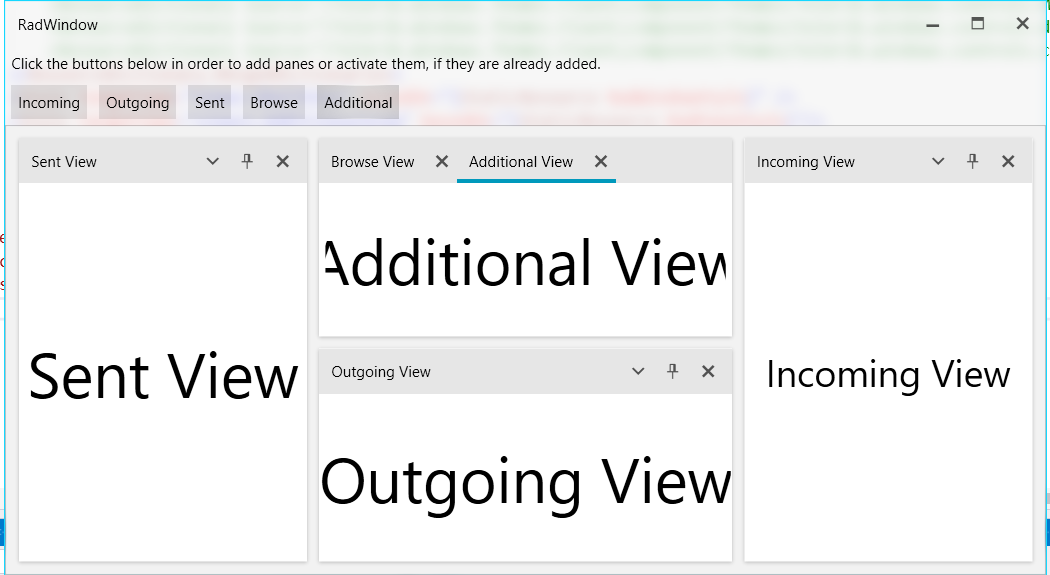 Telerik Docking With Prism 8 Controls Without Xaml In Ui For Wpf Telerik Forums