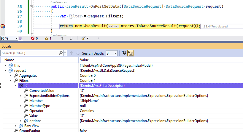 Kendo Dropdownlist With Serverfiltering And Contains Filter In Ui For