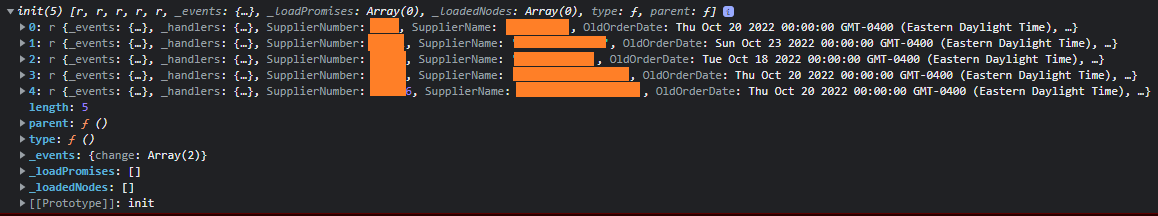 Getting error when setting grid datasource: kendo.all.js:311085 ... Getting error when setting grid datasource: kendo.all.js:311085 ...
