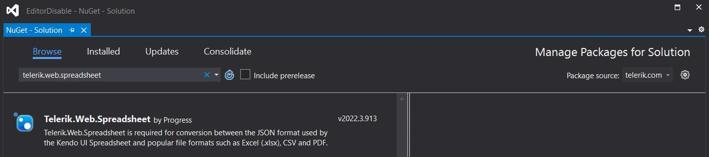 Telerik Nuget Is Missing Telerikwebspreadsheet Framework In Ui For Aspnet Ajax Telerik Forums
