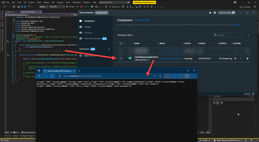 Unable To Get Report Parameters Error When Reporting Rest Service Is Running In Docker Container