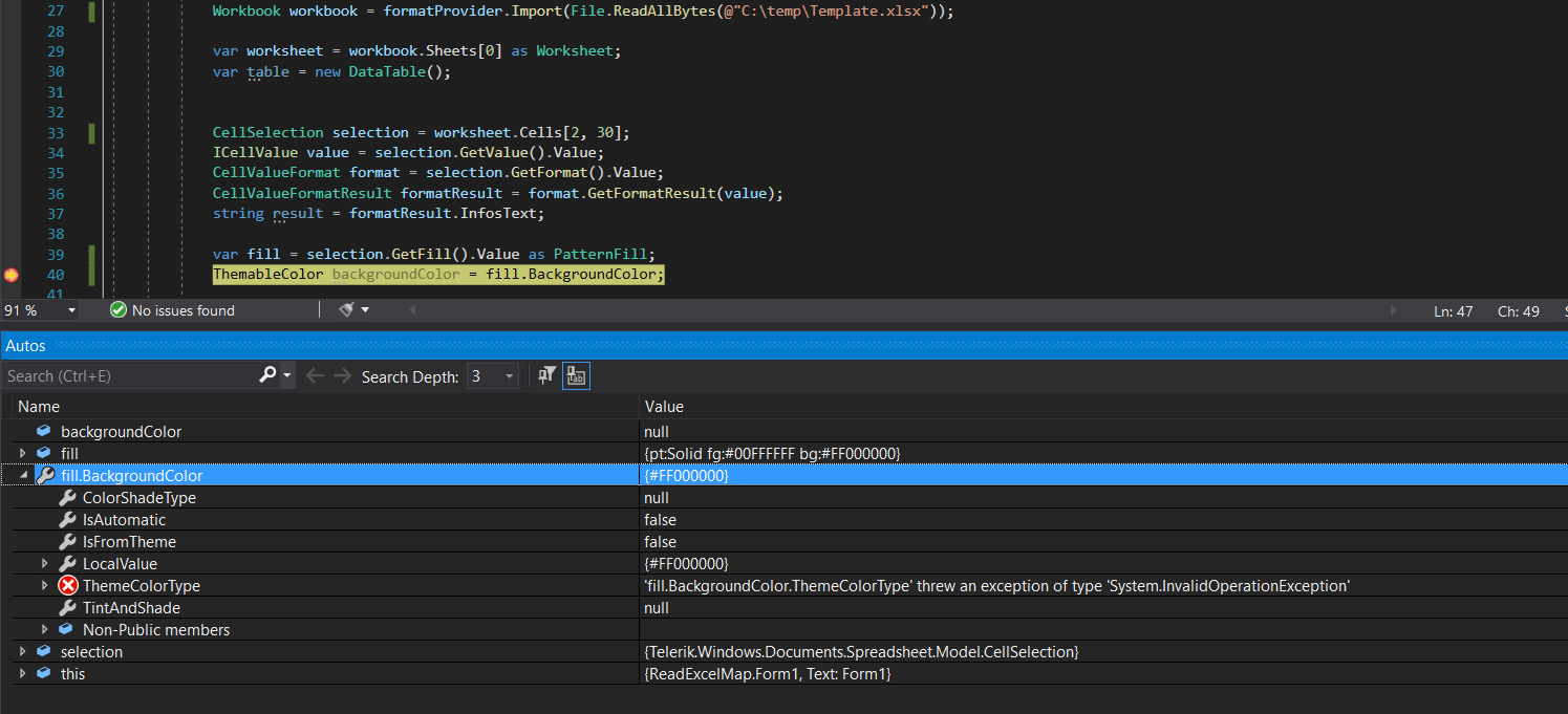 Import From Excel How To Get The Cell Background Color In Ui For Winforms Telerik Forums