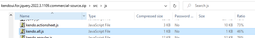 Where Is The Kendoalljs File In Kendo Ui For Jquery Telerik Forums