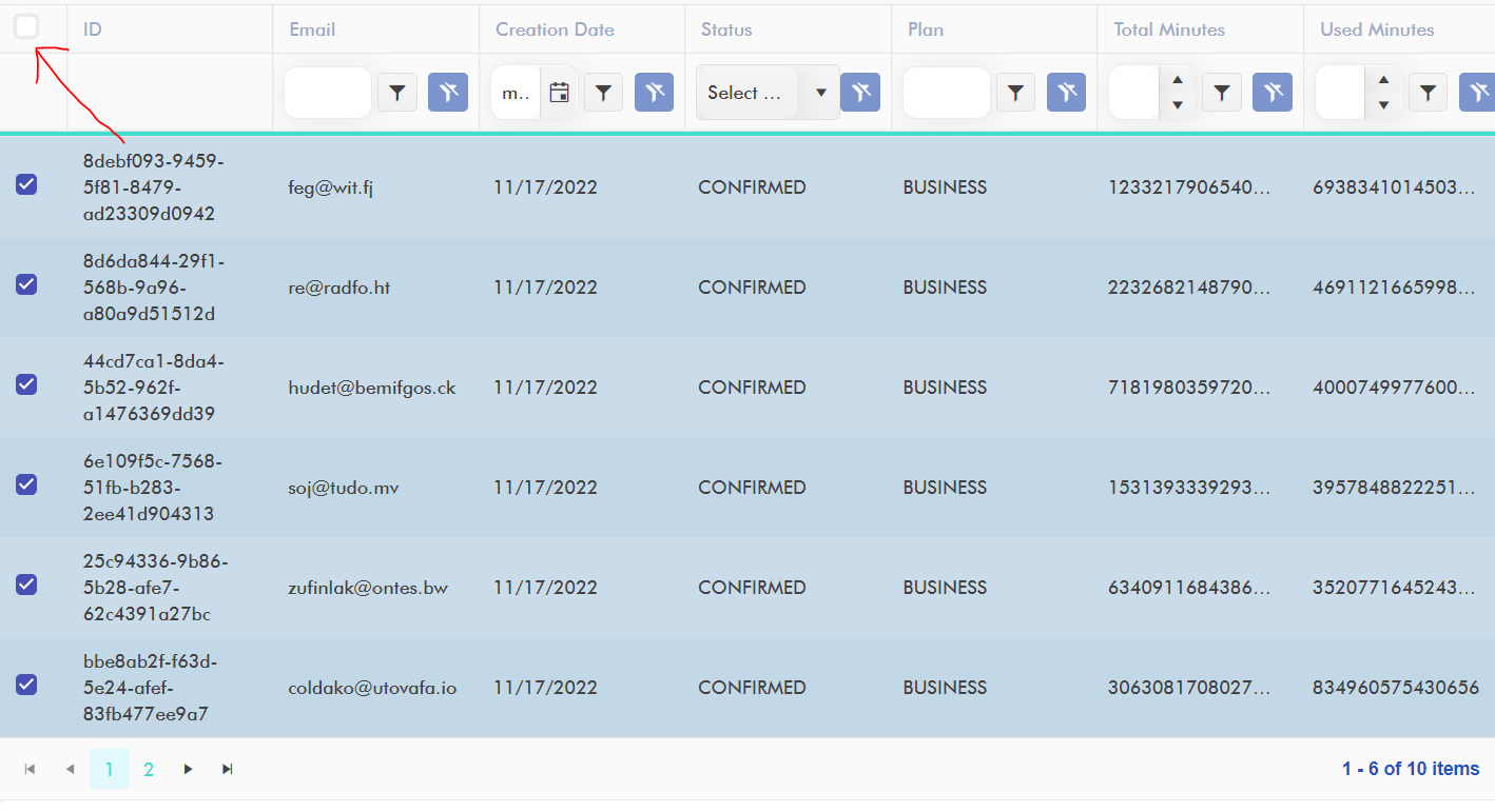 Datagrid Header Selection Checkbox Doesnt Work With Paging In Kendoreact Telerik Forums