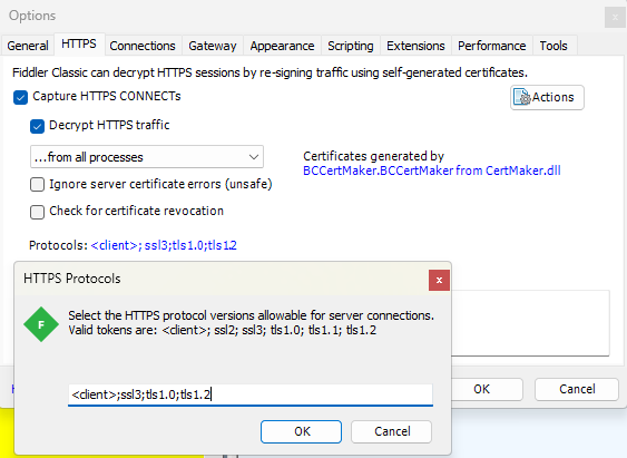 [Fiddler] The connection to '' failed in Fiddler | Telerik Forums