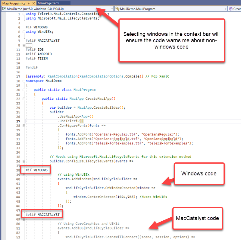 Warning .UseTelerik in MauiProgram.cs in UI for .NET MAUI | Telerik Forums