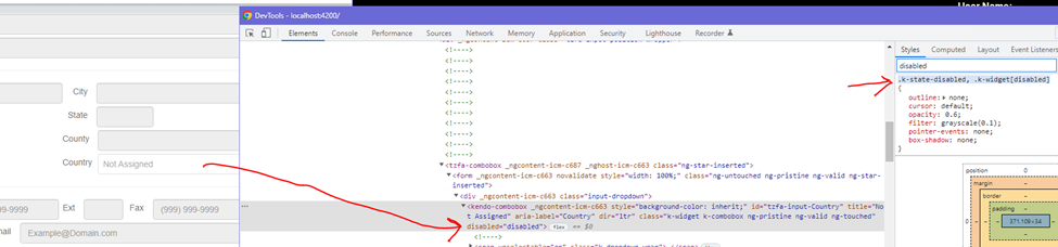 Disable the combo box in Kendo UI for Angular | Telerik Forums