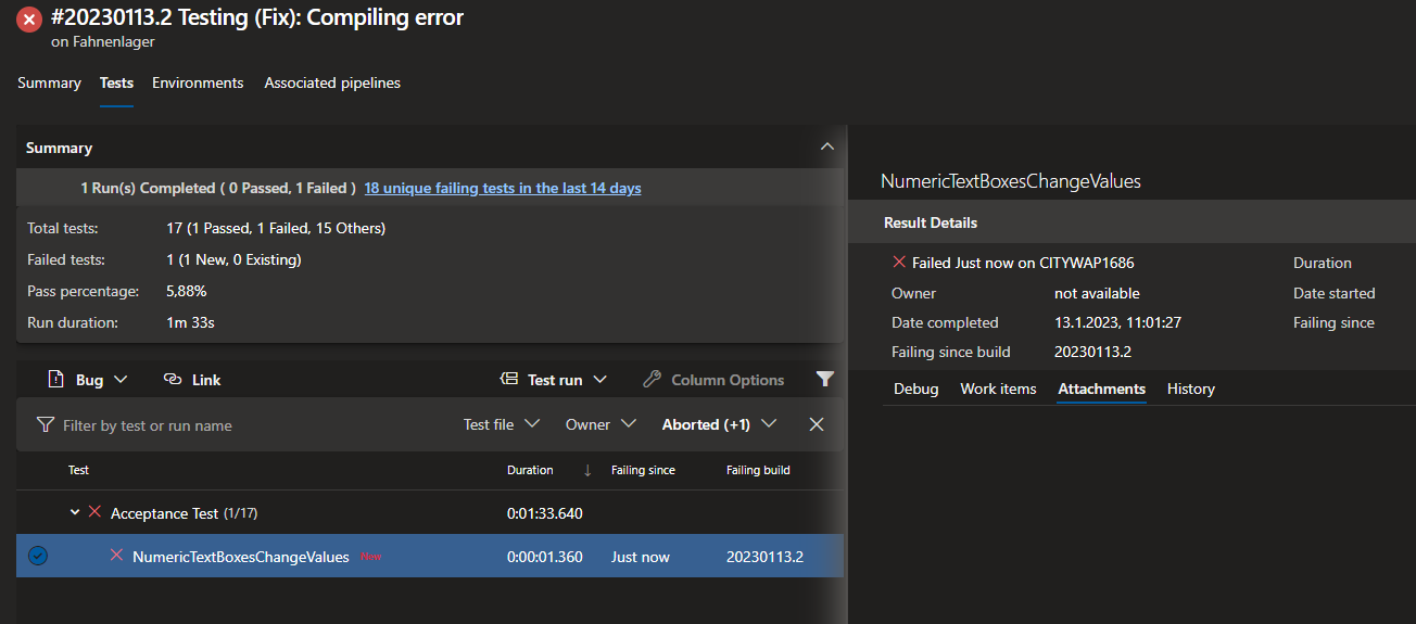 How to provide screenshots of failed tests in Azure DevOps test results ...