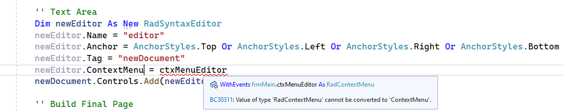 Unable To Assign Context Menu To Radsyntaxeditor In Ui For Winforms Telerik Forums