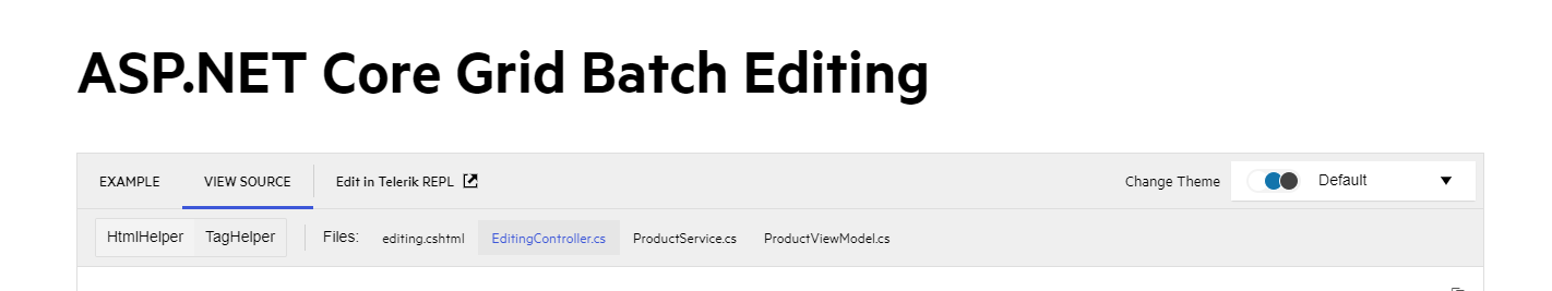 Inline gridview editing not working in UI for ASP.NET Core | Telerik Forums