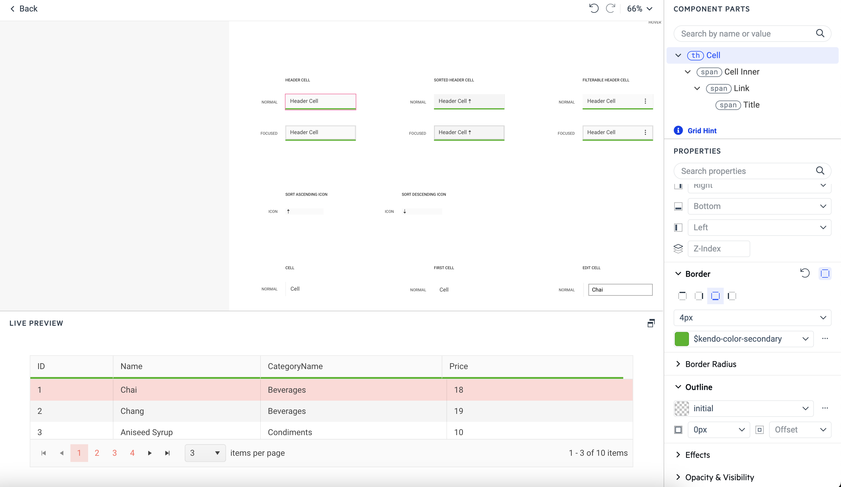 Unable to set border on Grid Header in ThemeBuilder | Telerik Forums