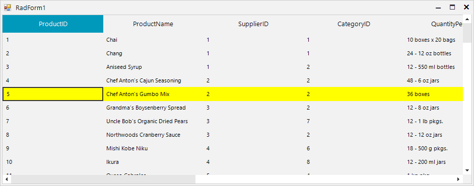 change the highlight color of selected row in the RadListView in UI for WinForms | Telerik Forums