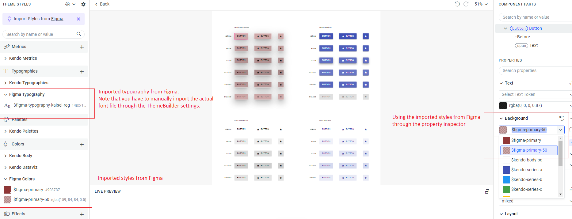 Figma&Kendo integrated development process in ThemeBuilder | Telerik Forums