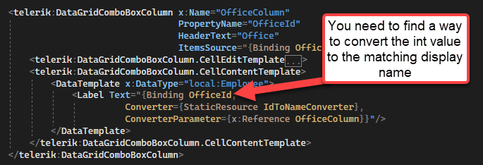 Is There A Working Example Of A Datagrid Using A Picker Or Combobox For Edits In Ui For Net