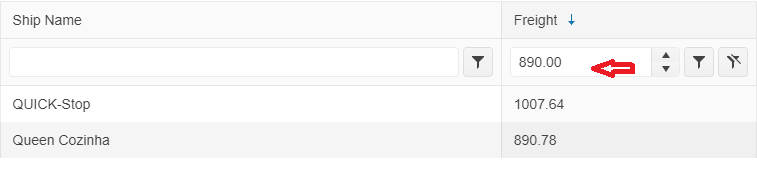 Kendo Grid Mvc Is Possible To Suggest In The Filter Field Only