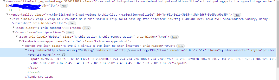 Change the xCircleIcon to xIcon in kendo-multiselect dropdown in Kendo UI for Angular | Telerik ...
