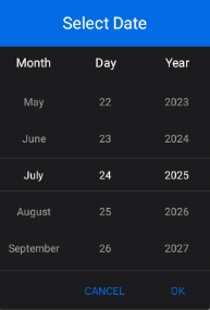 RadDatePicker not preventing the dark mode from applying, even for android the dark theme is ...