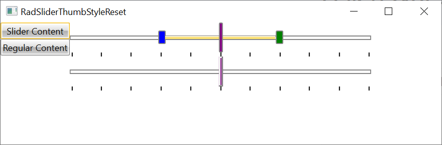 Radslider With Multiple Thumbs Loses Style Information When Using Prism In Ui For Wpf Telerik