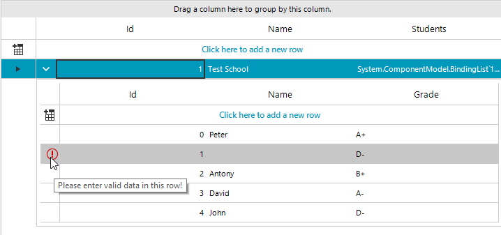 Use Idataerrorinfo In Radgridview With Lazy Loaded Hierarchy In Ui For Winforms Telerik Forums