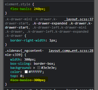 Unable to set specific width for kendo drawer in Kendo UI for Angular | Telerik Forums