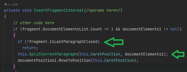 RadRichTextBox: Issue with extra line breaking on DocumentFragment inserting in UI for WPF ...