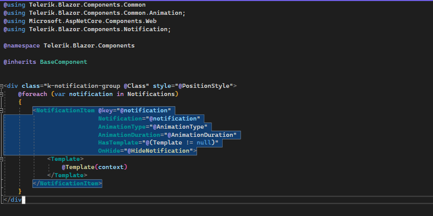 Issue with Telerik Notification Component in Blazor Server ...