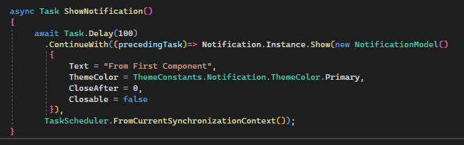 Issue with Telerik Notification Component in Blazor Server ...