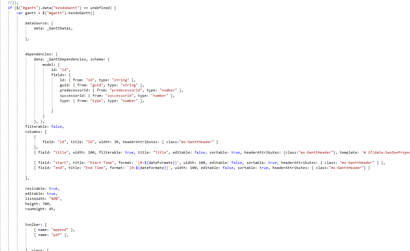 Whenever I Am Trying To Add Listwidth In Gantt Chart It Does Not Accept The Width In Kendo Ui 1303