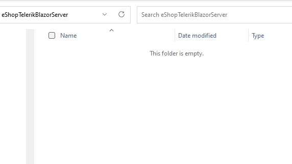 Project From Template Is Empty In Ui For Blazor Telerik Forums