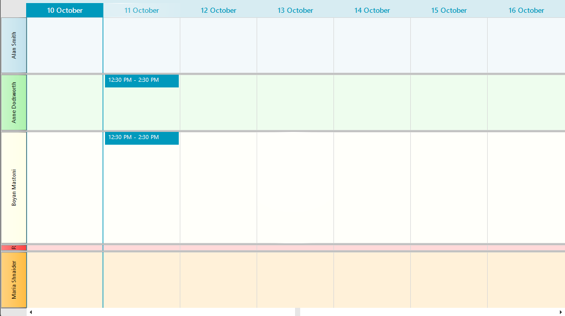 Telerik Ui For Winforms Radscheduler Timelineview Resources Height In Ui For Winforms