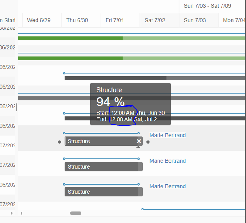 How To Hide Time From Planned Start Planned End Start And End In