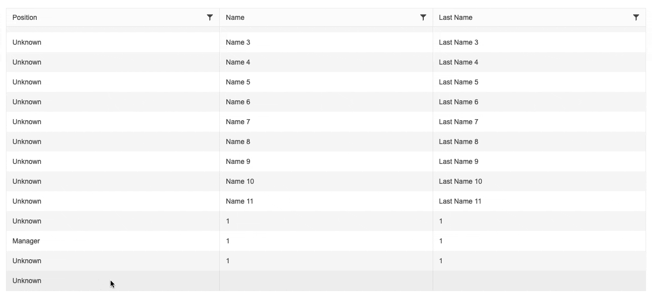 Grid In-cell edit row selection and end of list new entry focus in UI for Blazor | Telerik Forums