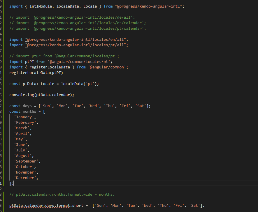 Kendo Calendar Internationalization In Kendo Ui For Angular Telerik Forums